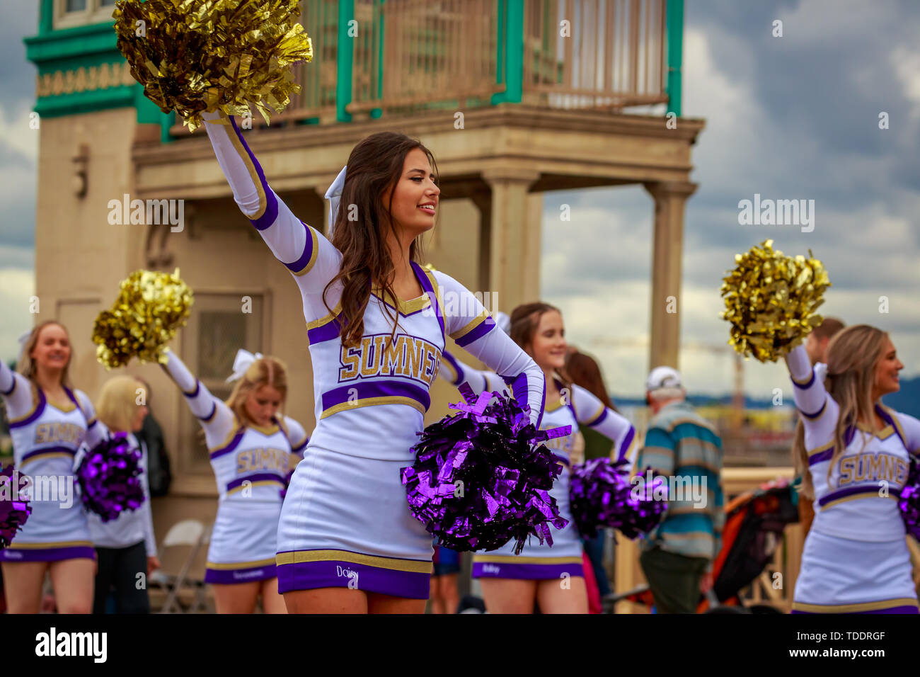 Portland, Oregon, USA - June 8, 2019: Sumner High School Spartan ...