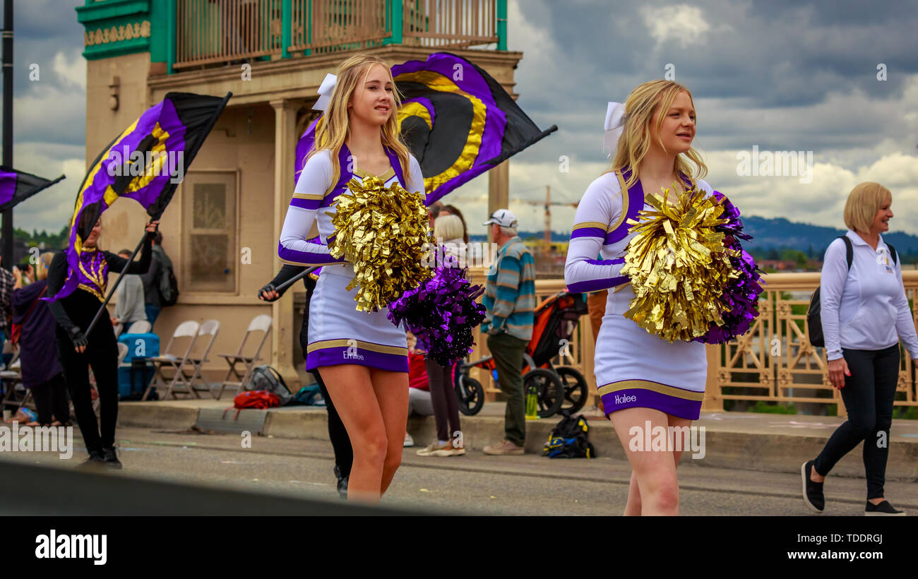 Portland, Oregon, USA - June 8, 2019: Sumner High School Spartan ...