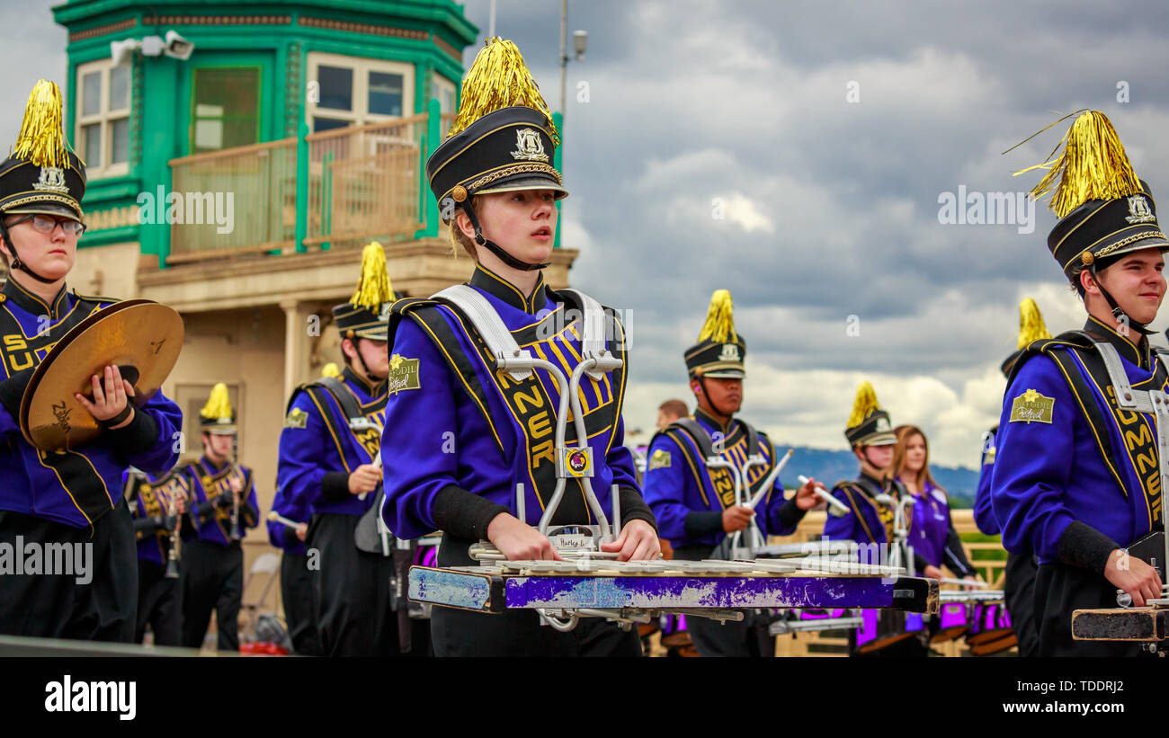 Portland, Oregon, USA - June 8, 2019: Sumner High School Spartan ...