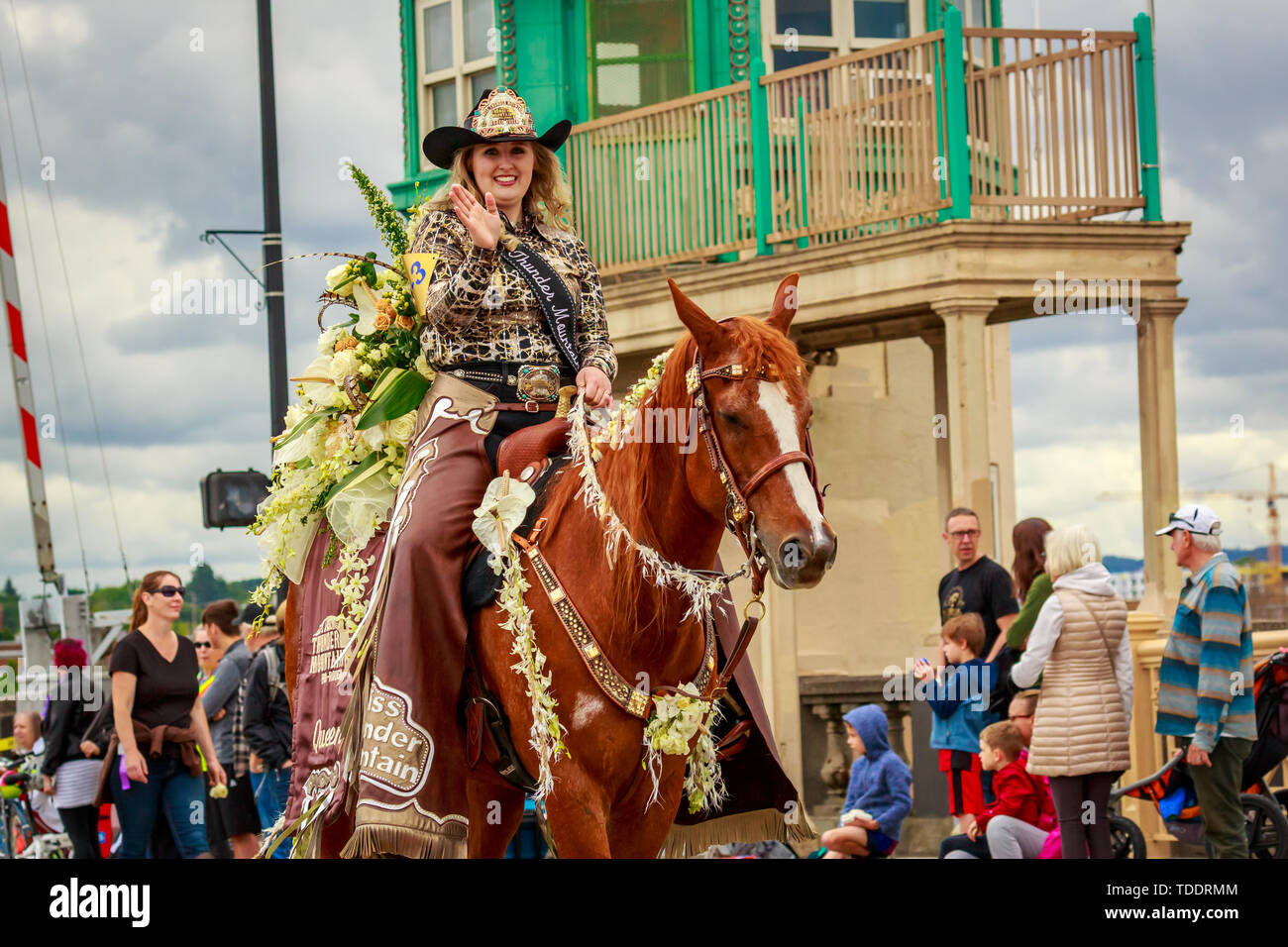 Portland, Oregon, USA - June 8, 2019: Miss Thunder Mountain Pro Rodeo ...