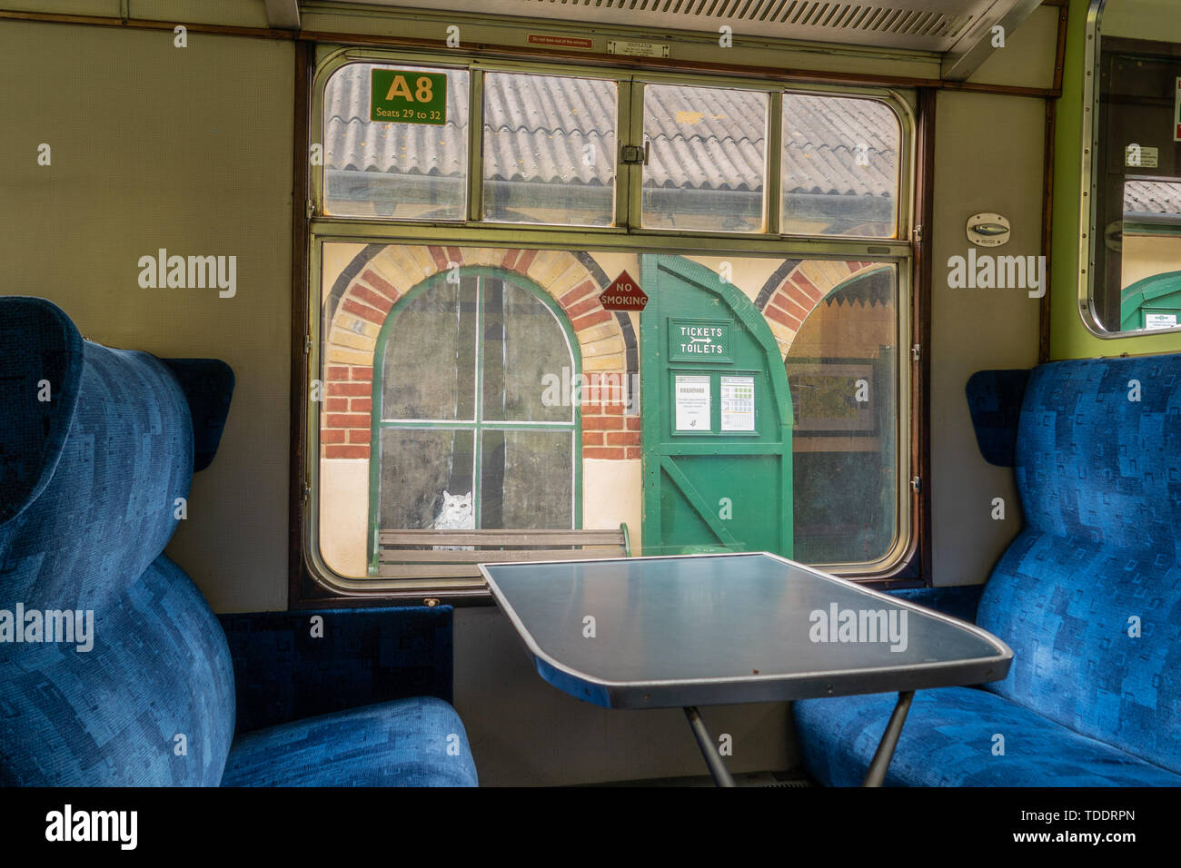 inside an old railway carriage Stock Photo - Alamy