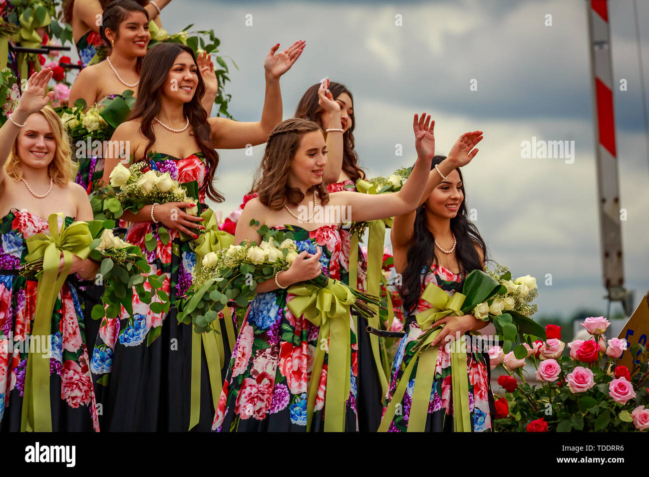 Portland, Oregon, USA - June 8, 2019: Rose Festival Court in the Grand ...