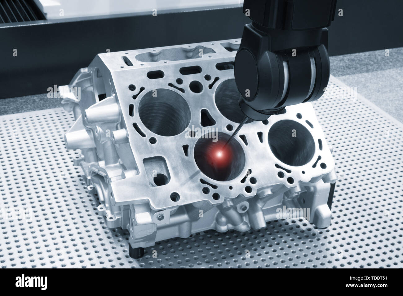 Repair motor block of cylinders, operator inspection dimension ...