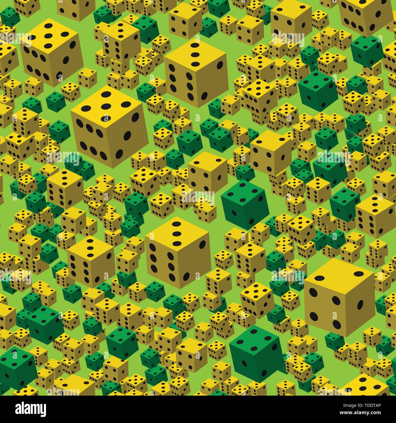 Yellow dice Stock Vector Images - Alamy