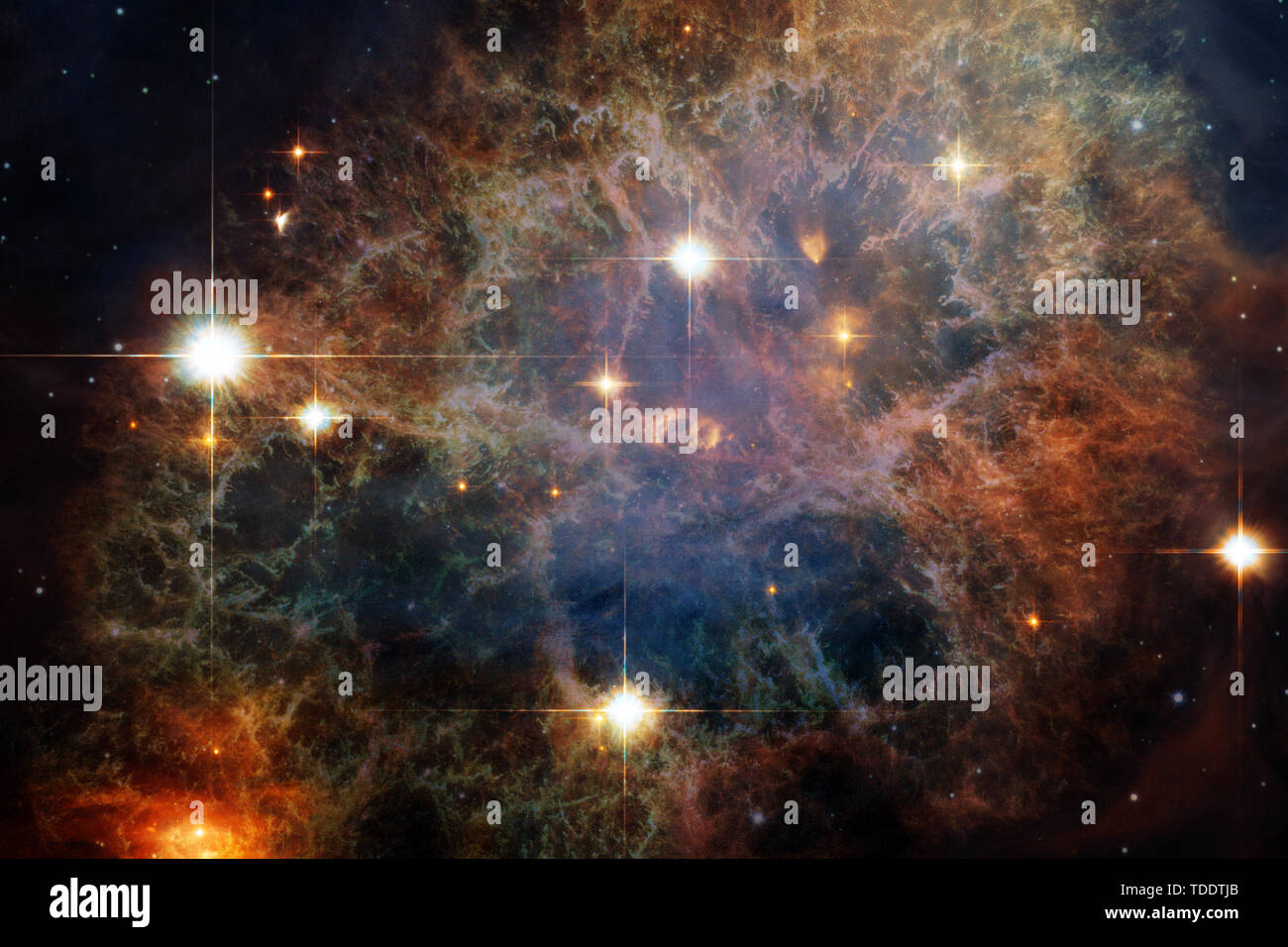 Universe scene with stars and galaxies in deep space showing the beauty ...