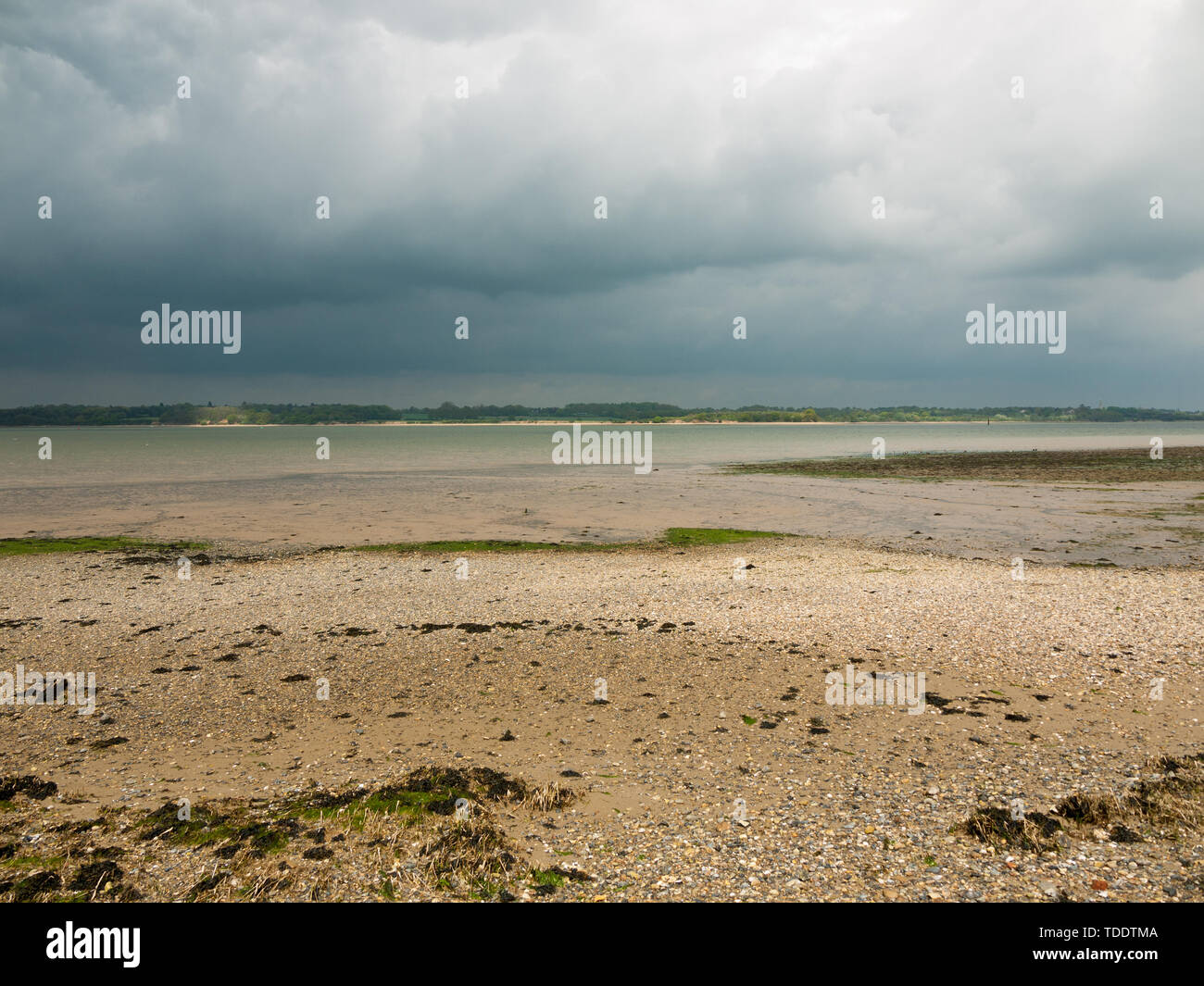 Beautiful harbour landscape scene outside summer bar coast; england ...