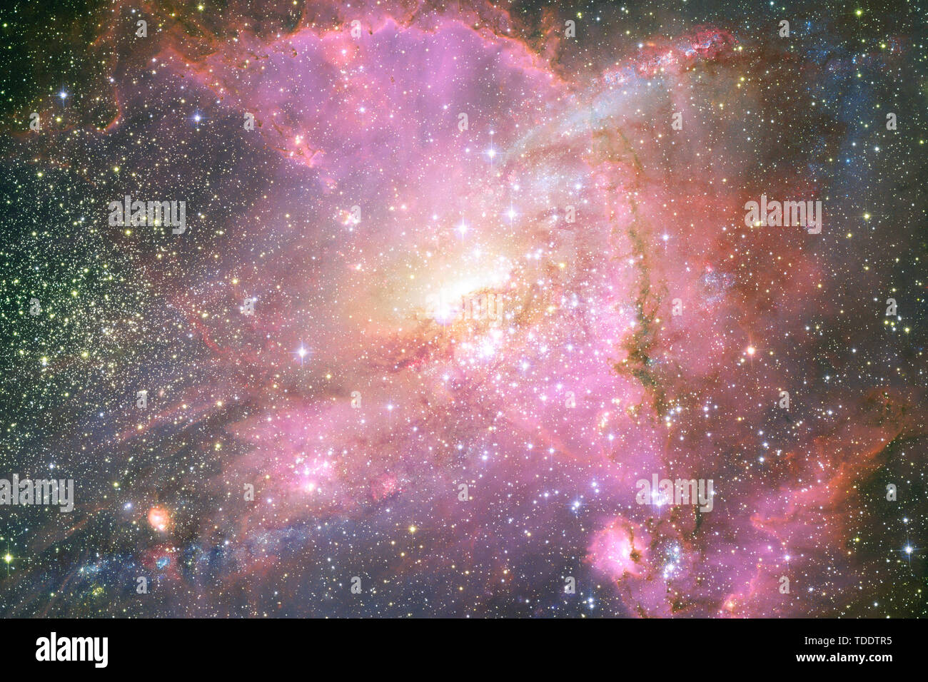 Infinite beautiful cosmos background with nebula and stars. Elements of ...