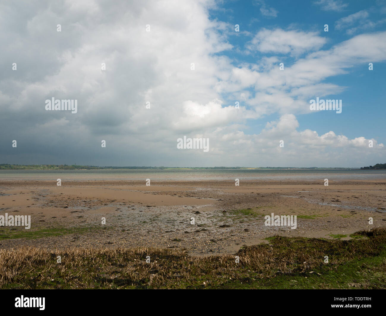Beautiful harbour landscape scene outside summer bar coast; england ...