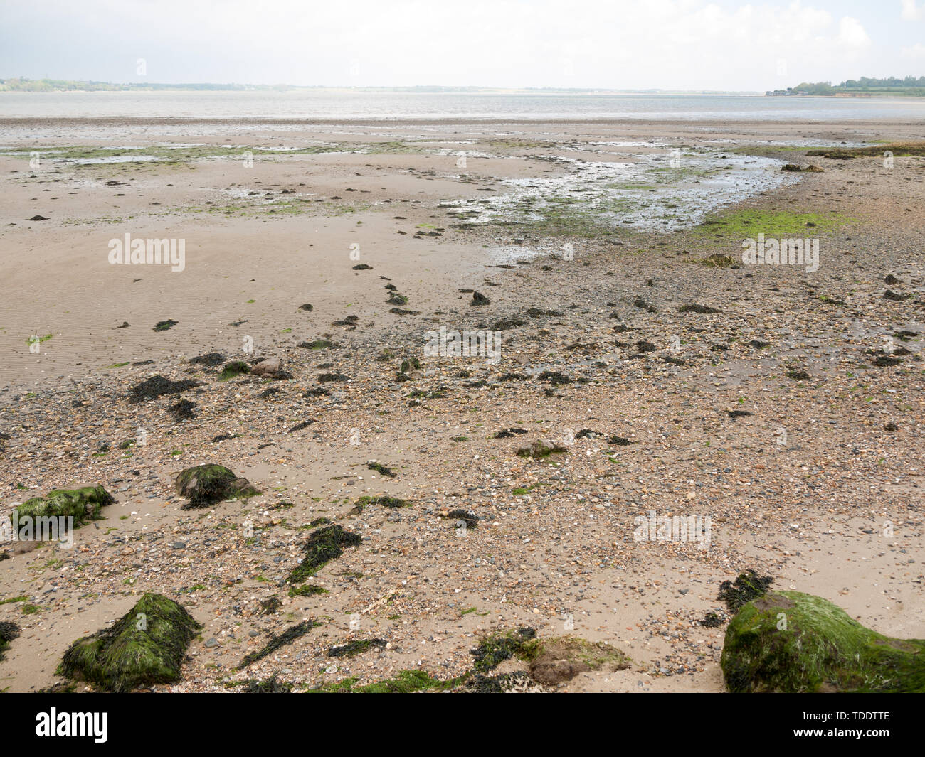 Beautiful harbour landscape scene outside summer bar coast; england ...