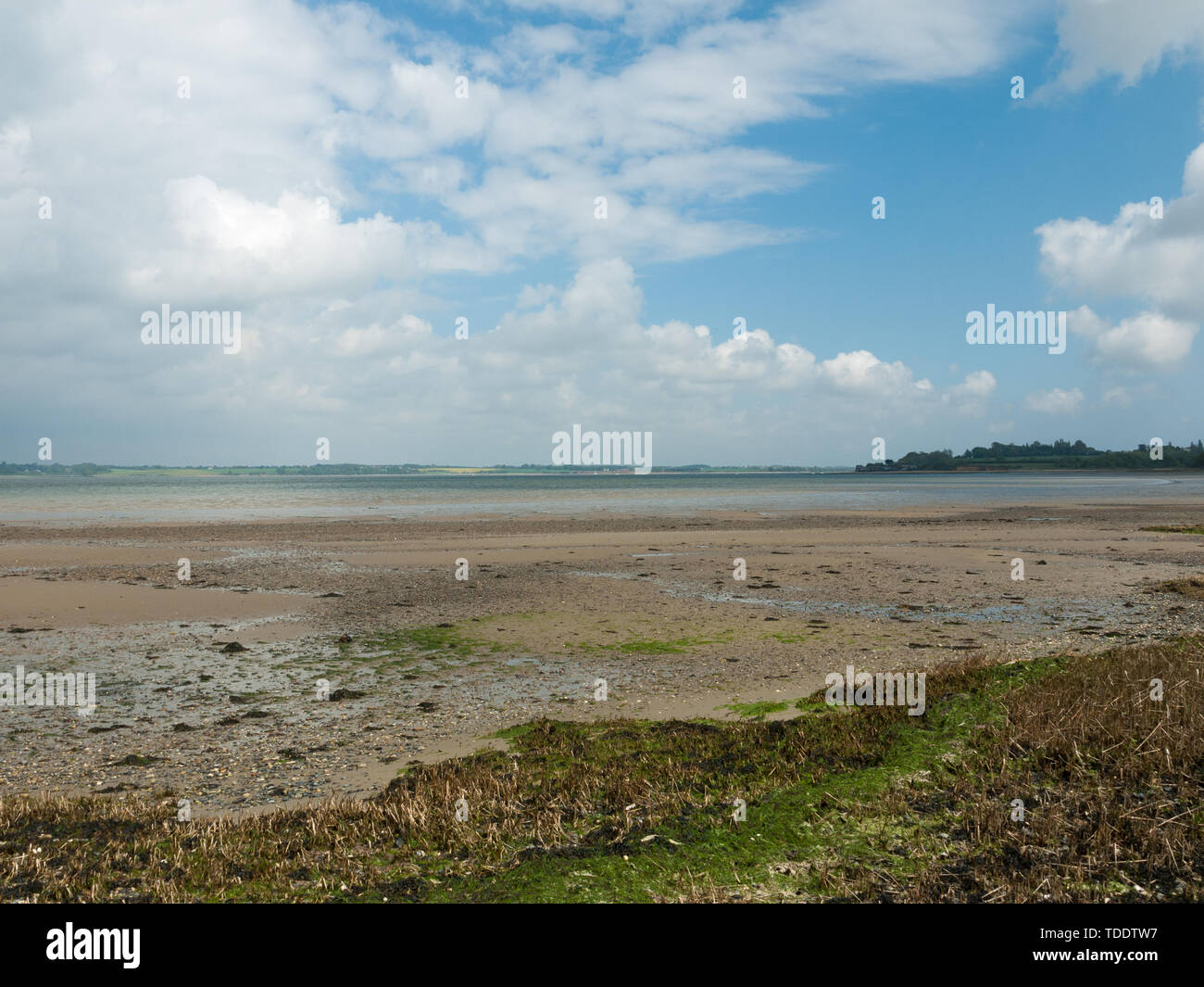 Beautiful harbour landscape scene outside summer bar coast; england ...