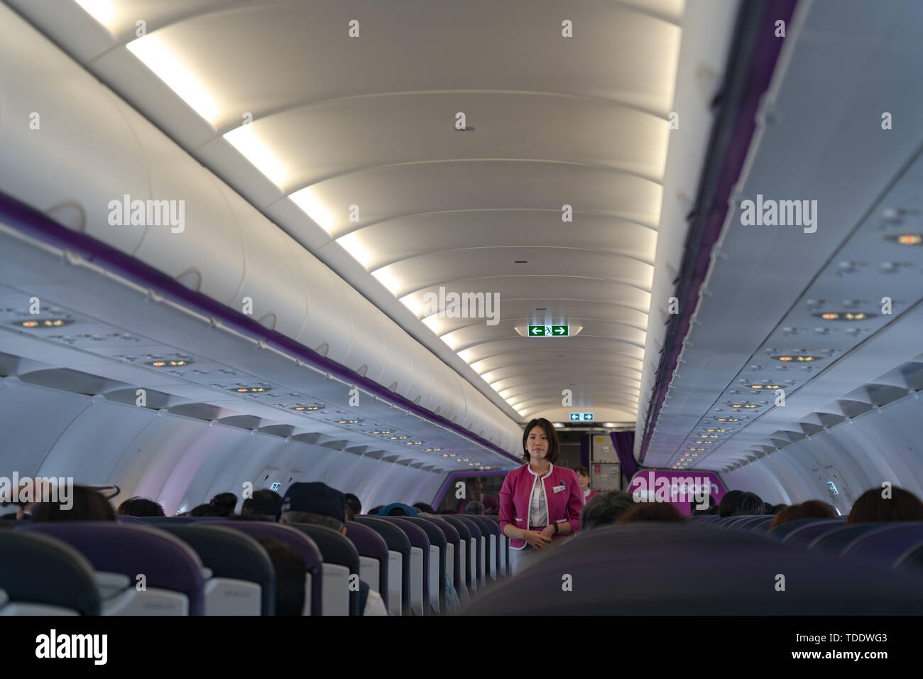 Airbus A320 Plane Inside Cabin High Resolution Stock Photography and ...