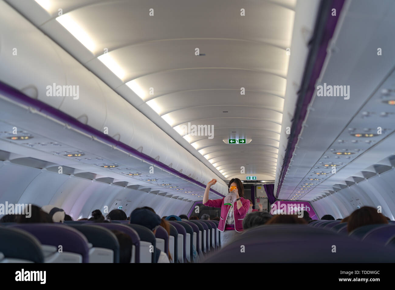 Airbus a320 plane inside cabin hi-res stock photography and images - Alamy