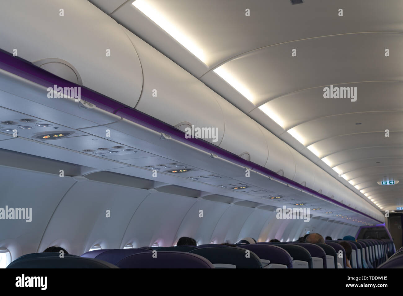 Exit lightbox signage on airplane, escape way of life. way to survive ...