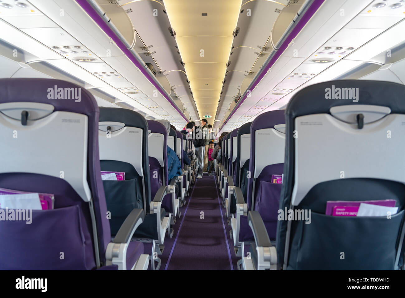 Airbus a320 plane inside cabin hi-res stock photography and images - Alamy