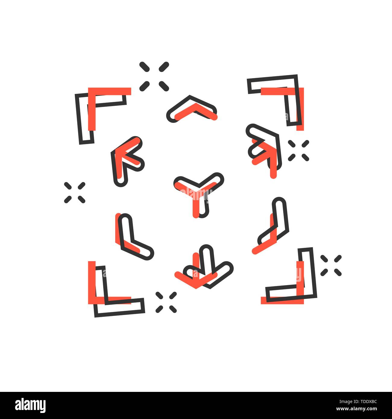 Augmented reality icon in comic style. Vr device vector cartoon ...
