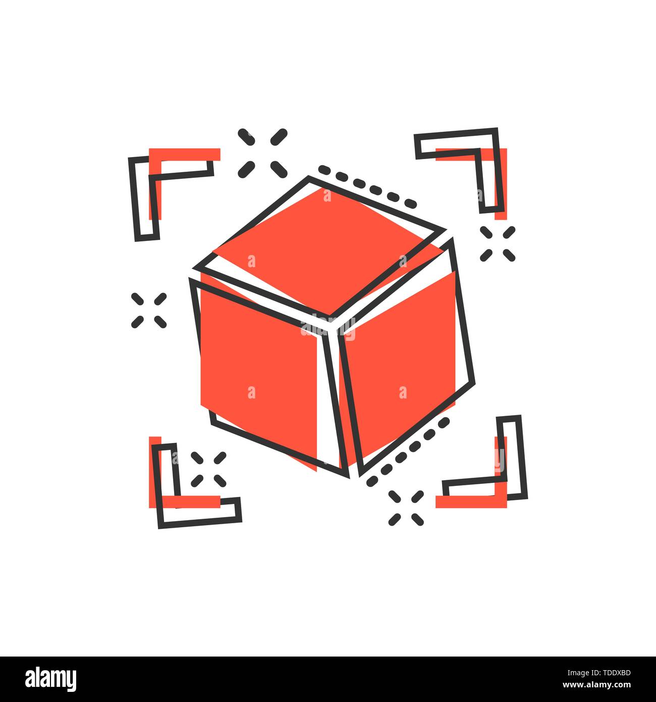 Augmented reality icon in comic style. Vr device vector cartoon ...