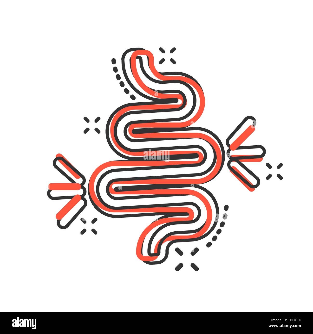 Gut constipation icon in comic style. Colitis vector cartoon ...