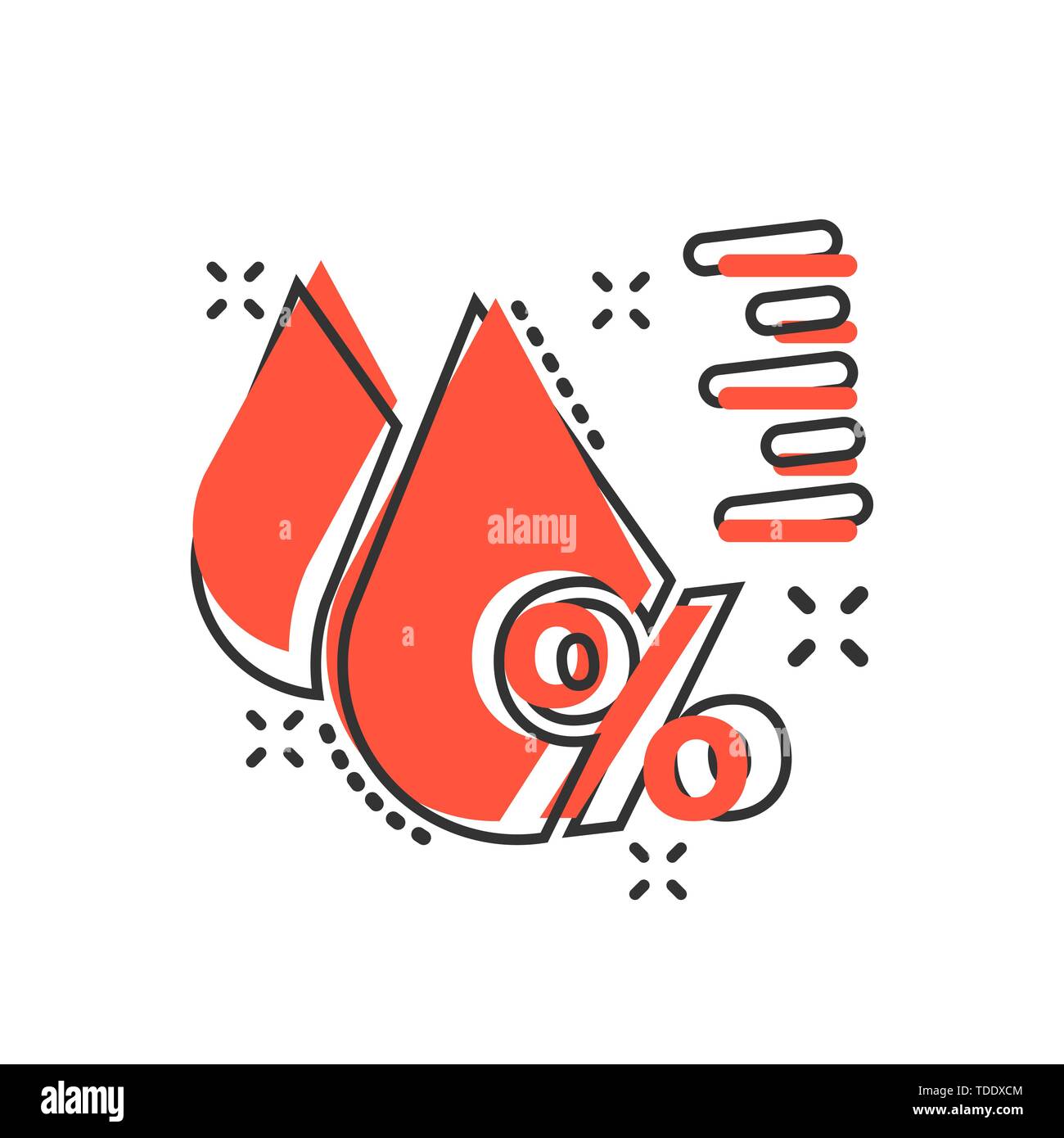 Humidity icon in comic style. Climate vector cartoon illustration on ...