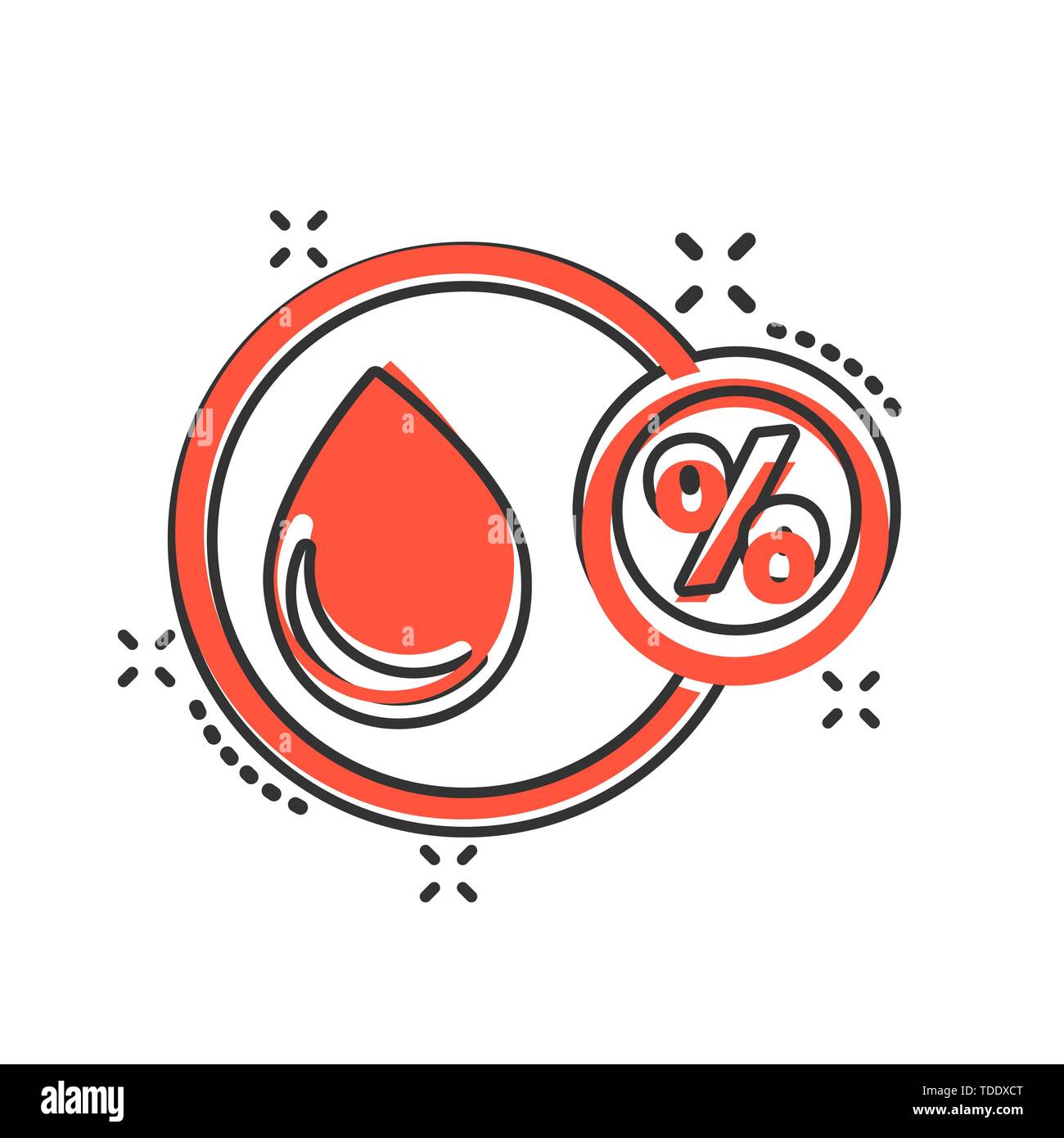 Humidity icon in comic style. Climate vector cartoon illustration on ...