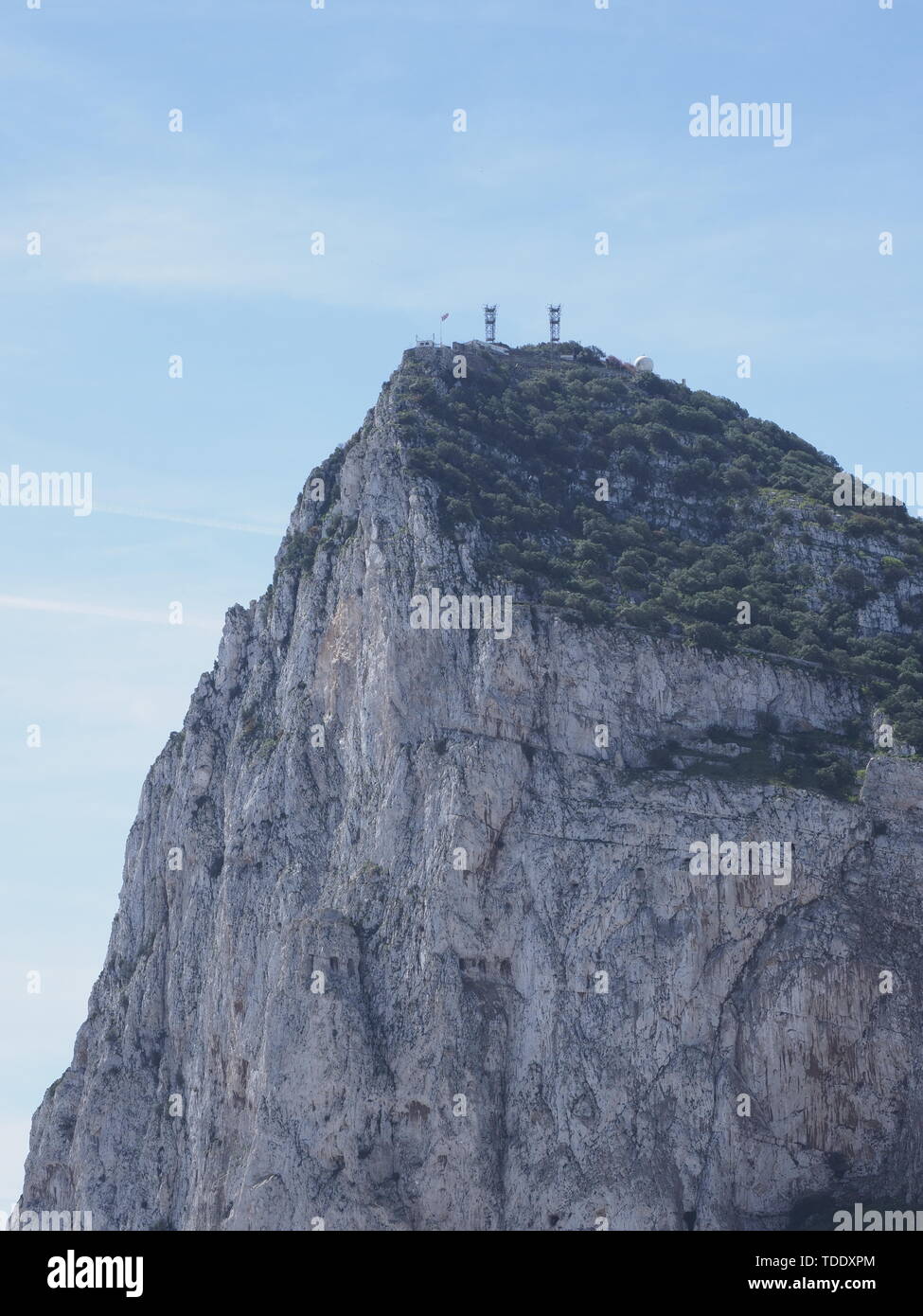 Rock of Gibraltar landscapes on Iberian Peninsula in Great Britain with ...