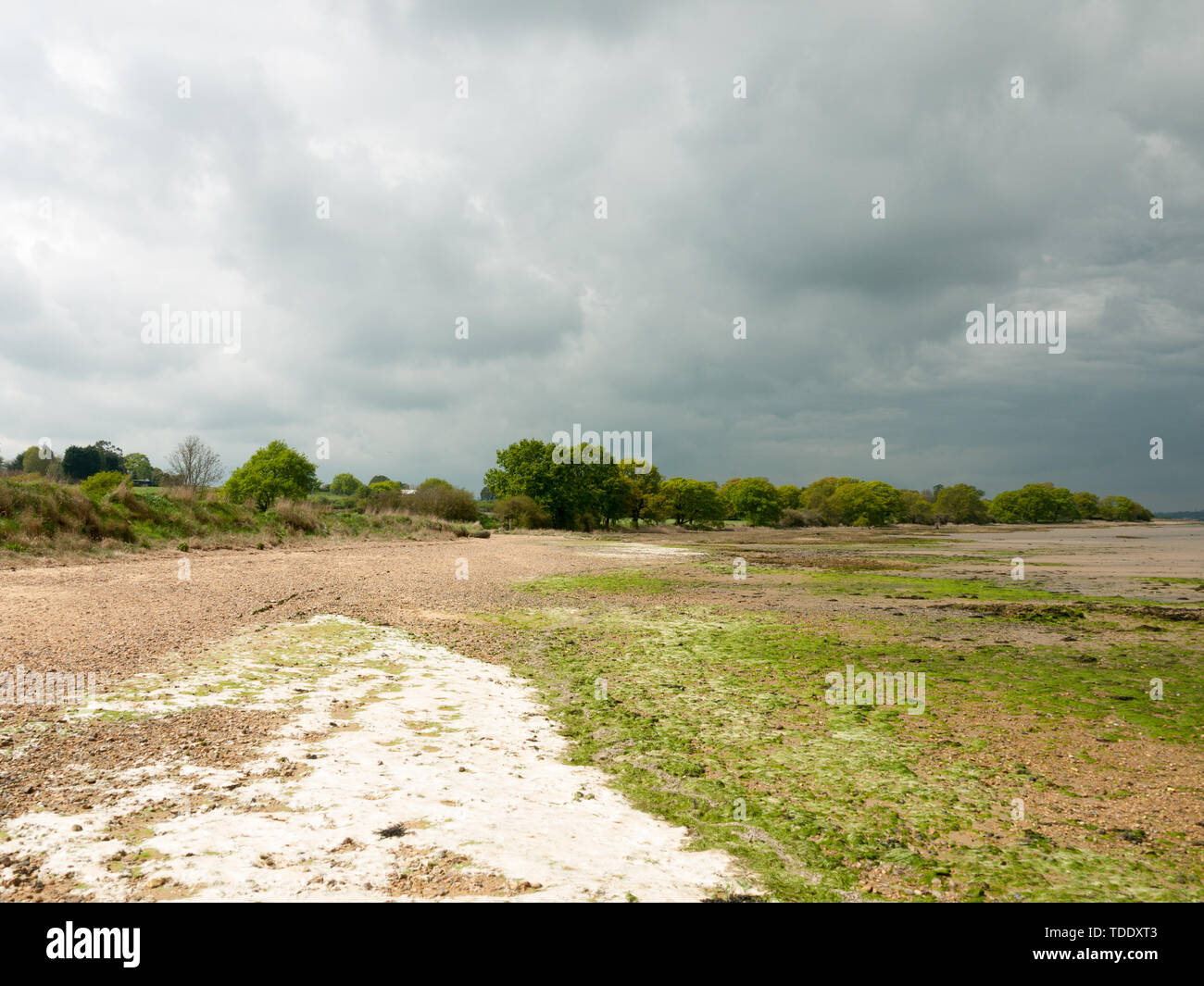 Beautiful harbour landscape scene outside summer bar coast; england ...
