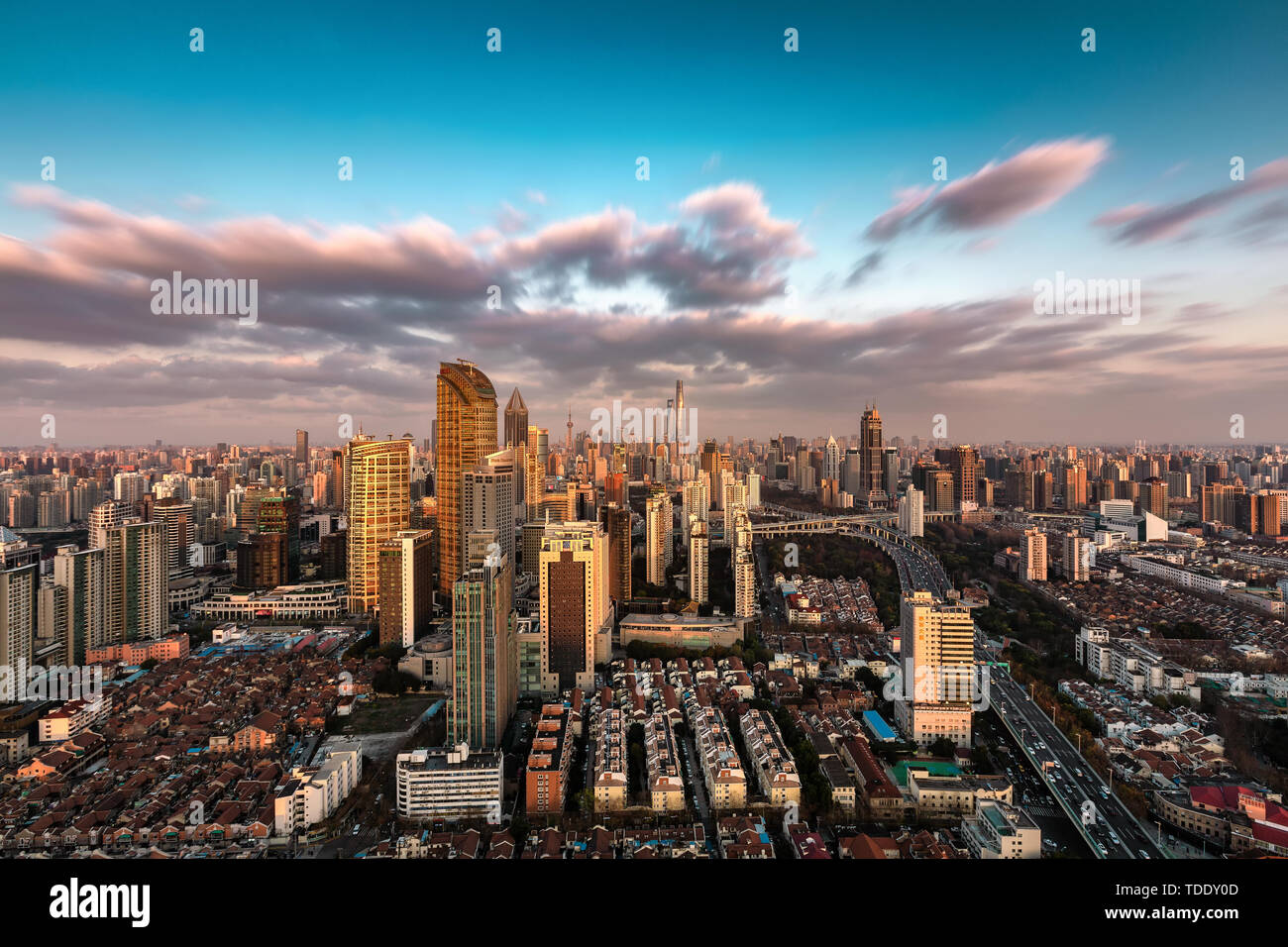 Shanghai Jingan CBD City Scenery Stock Photo - Alamy