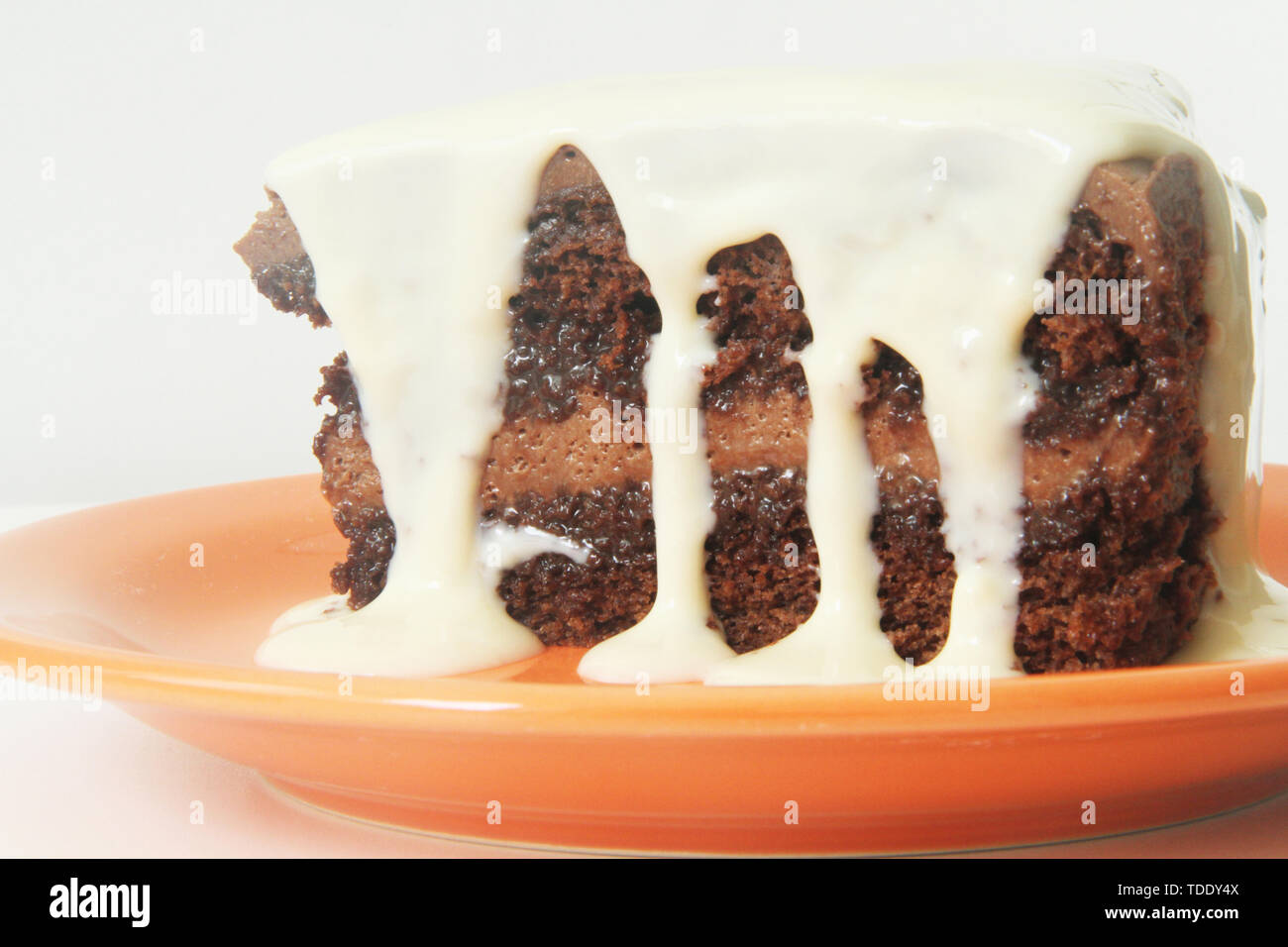 Chocolate cake with cream, São Paulo, Brazil Stock Photo - Alamy