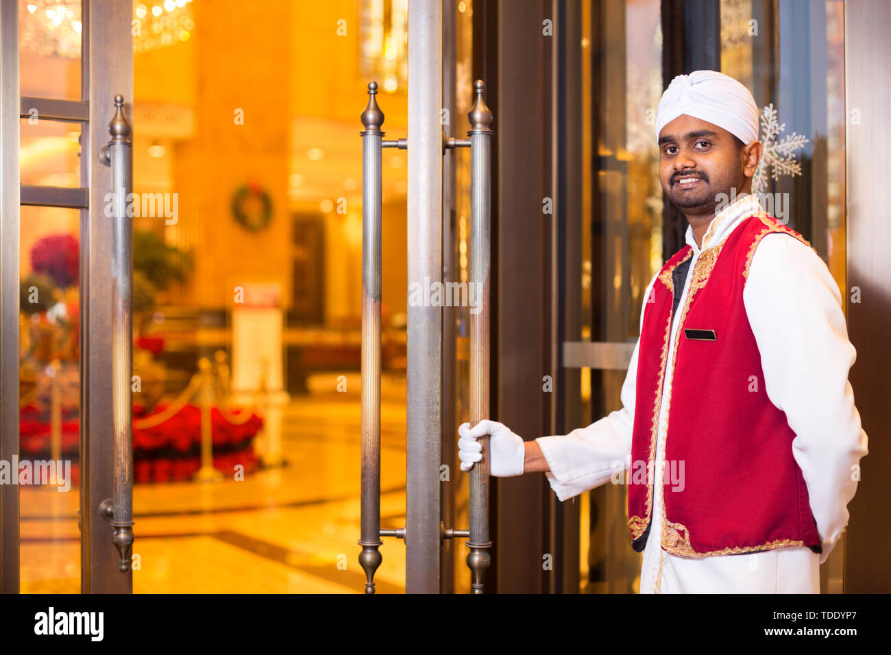 Hotel porter choice for customer Stock Photo - Alamy