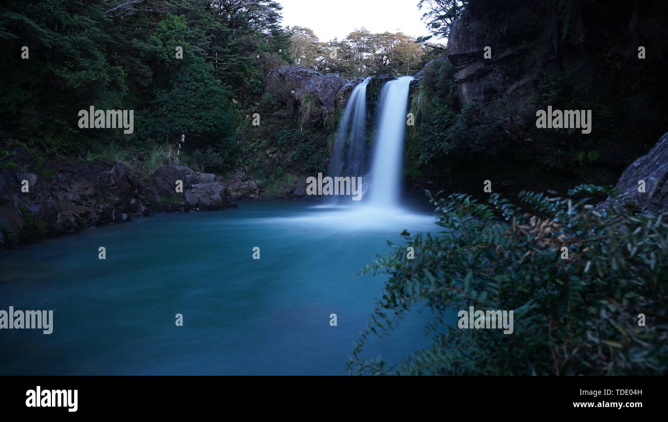 Waterfall in tongariro park Stock Photo - Alamy