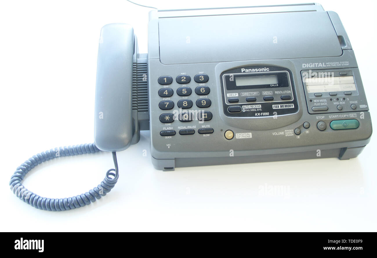 Old fax machine hi-res stock photography and images - Alamy