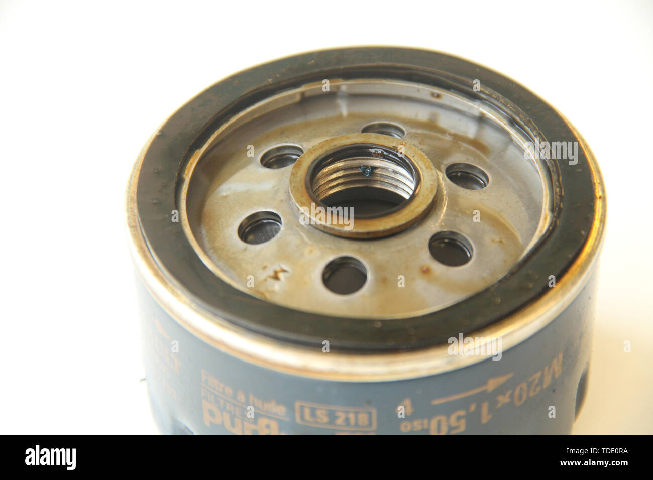 Oil filter isolated on white background, São Paulo, Brazil Stock Photo ...