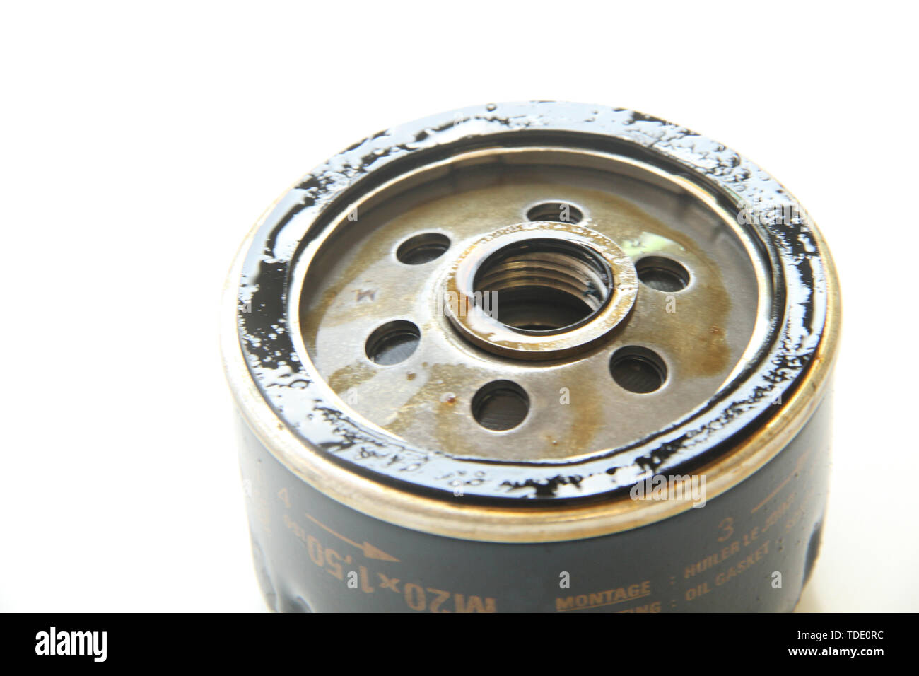 Oil filter isolated on white background, São Paulo, Brazil Stock Photo ...