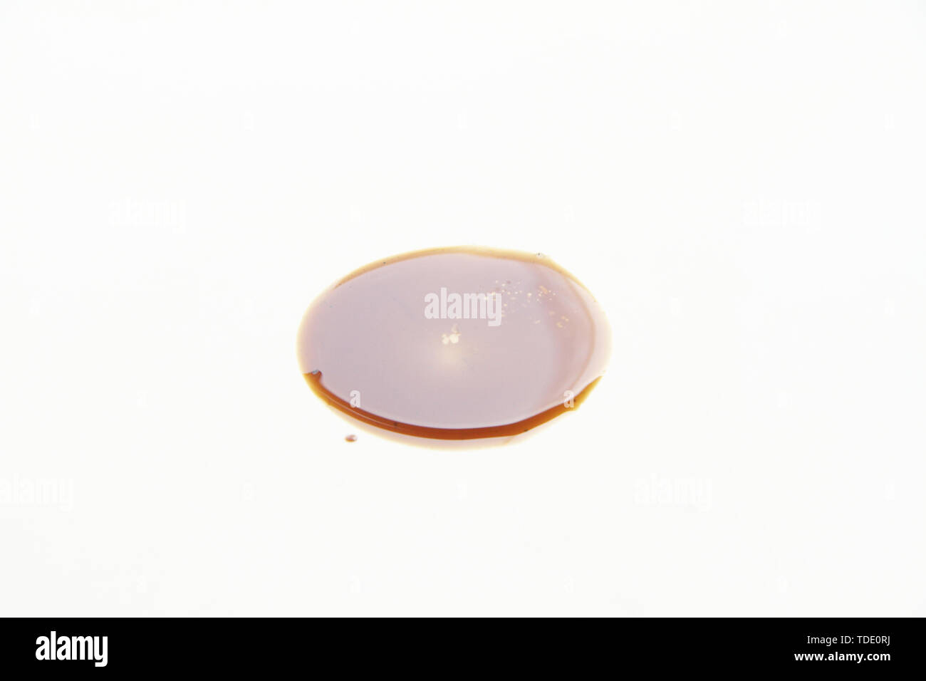 Oil spot isolated on white background, São Paulo, Brazil Stock Photo ...