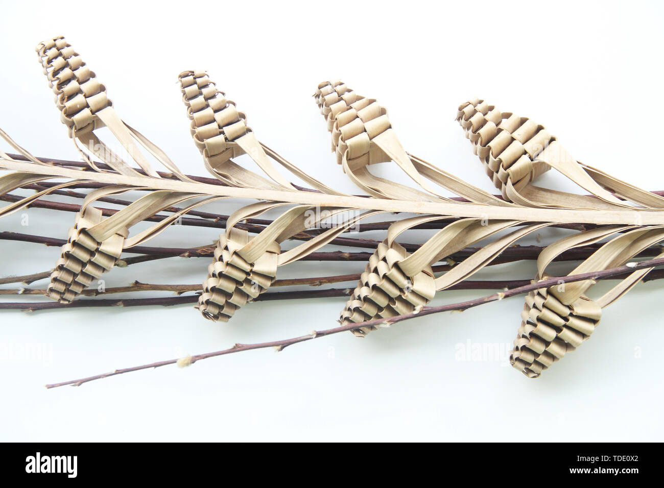 Dry handcraft flower in isolated white background, São Paulo, Brazil ...