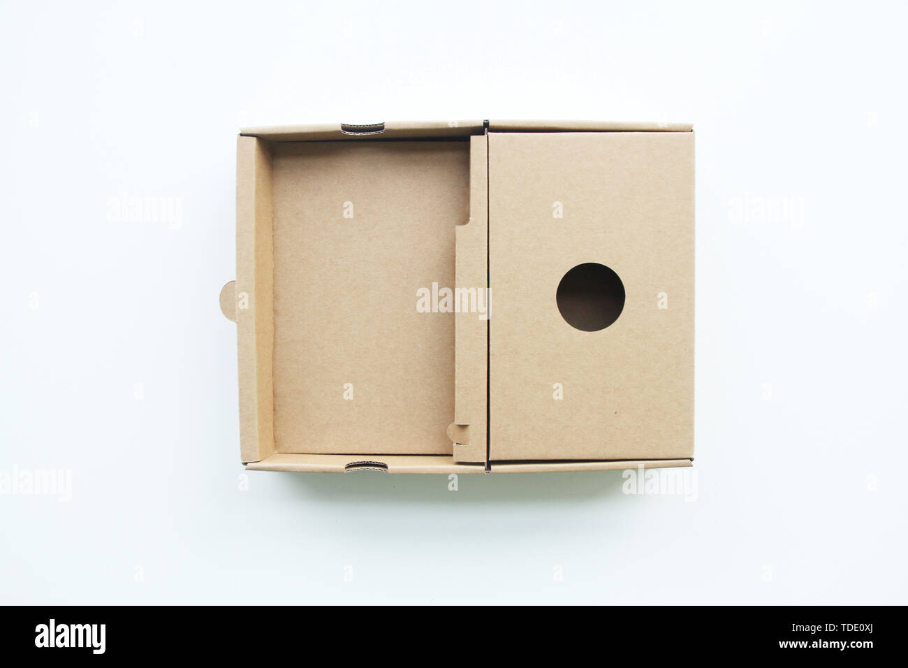 Isolated open cardboard box packing in white background, São Paulo ...