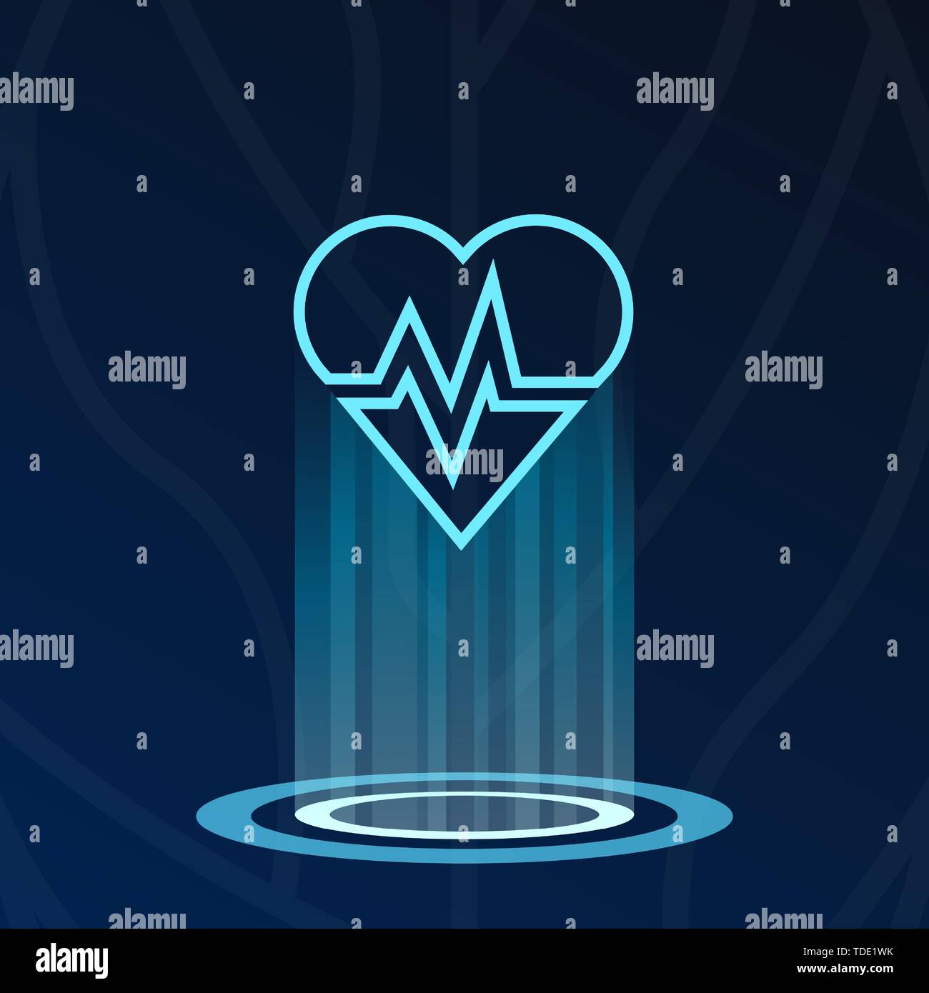 Medical hologram icons, human body digital symbol, science signs ...