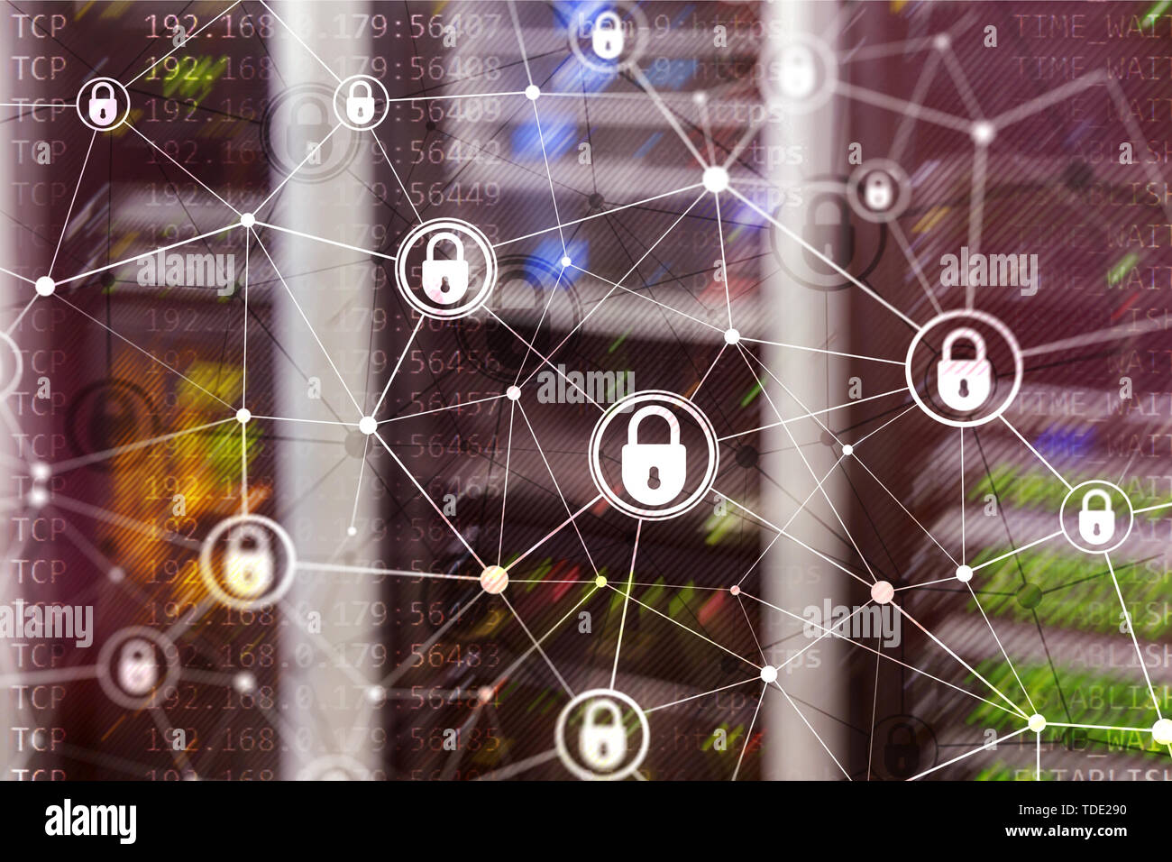 Cyber security, information privacy, data protection concept on modern ...