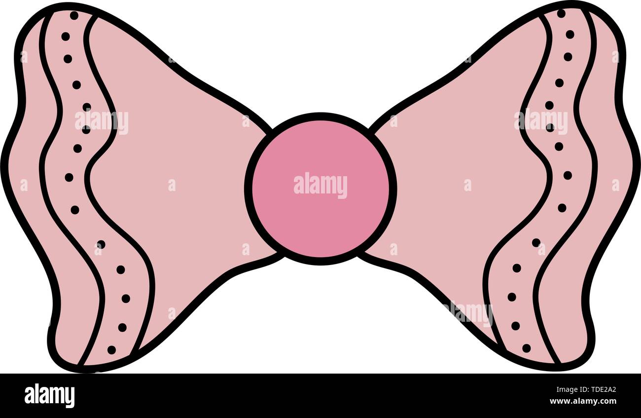 cute ribbon bow decorative icon vector illustration design Stock Vector ...