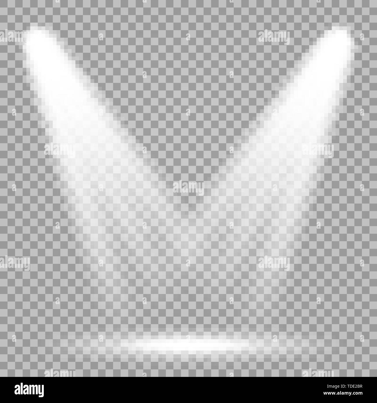 Vector spotlight. Bright light beam. Transparent realistic effect ...