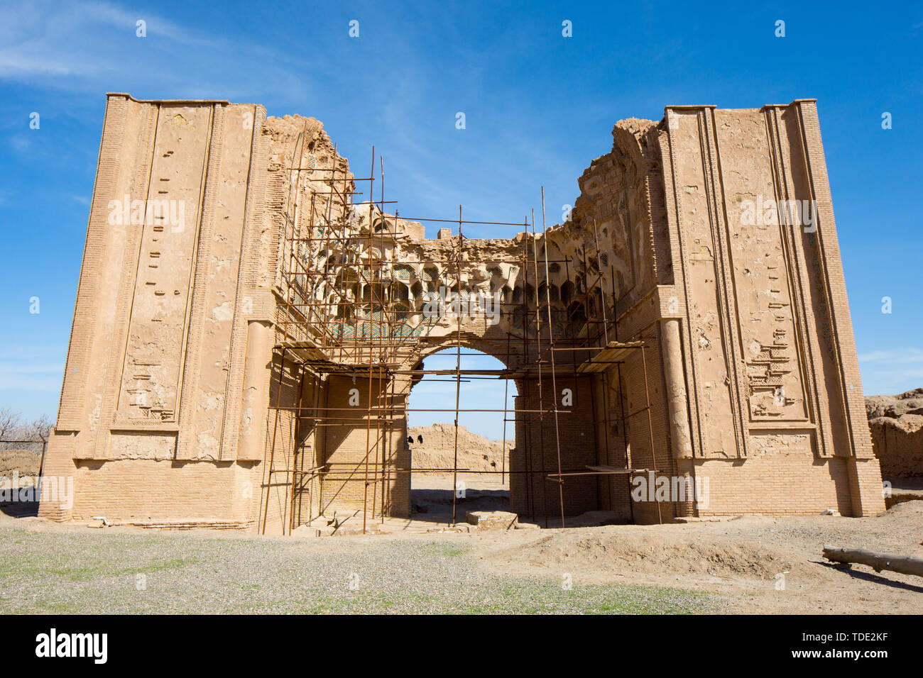 The Ancient Malek Zuzan Mosque located in Khorasan, Iran. It has been ...