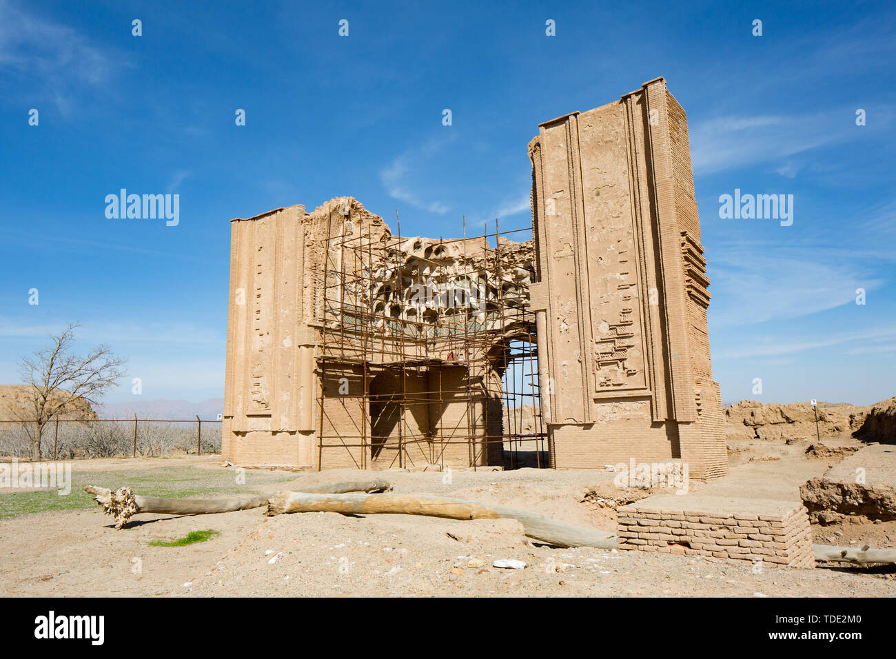 The Ancient Malek Zuzan Mosque located in Khorasan, Iran. It has been ...