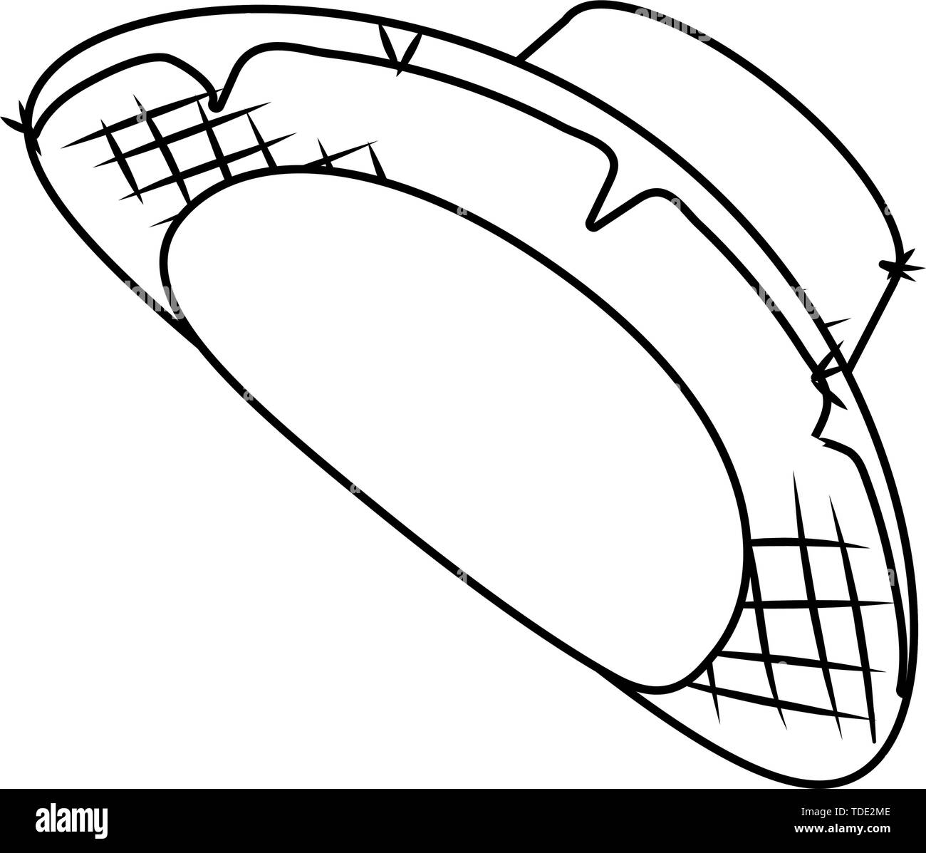 farm hat cartoon vector illustration graphic design Stock Vector Image ...