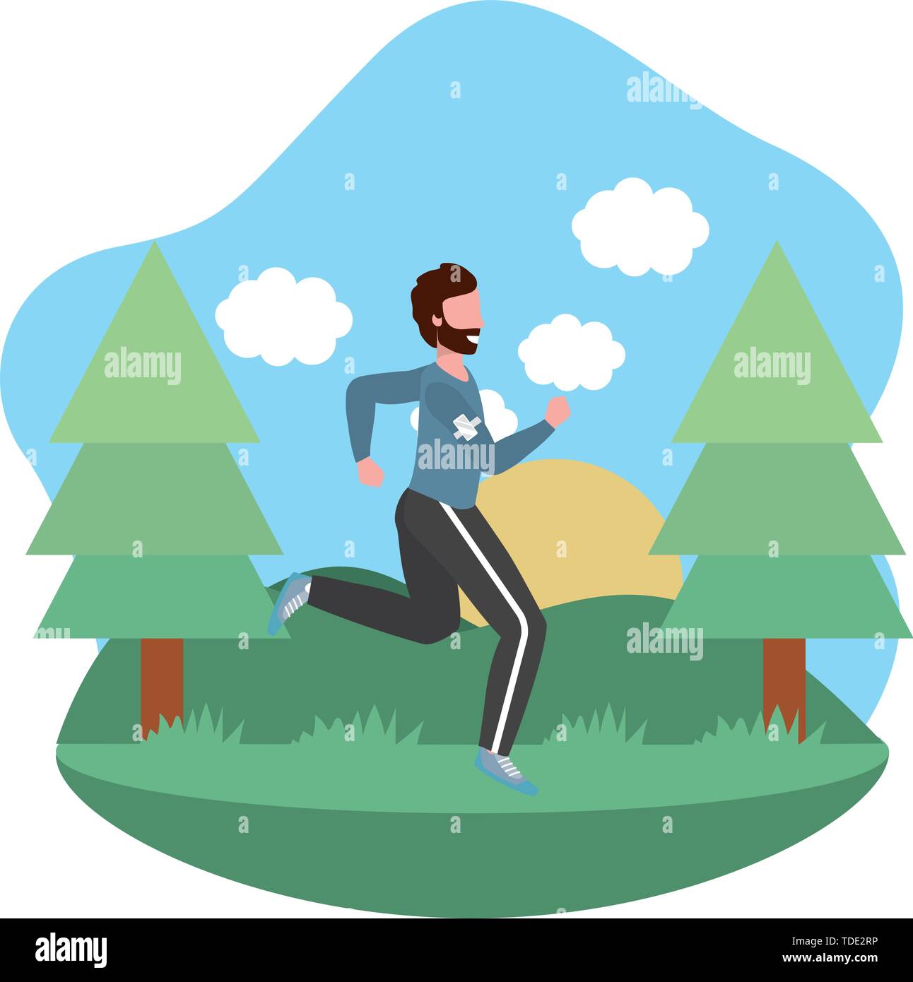 fitness exercise man running workout healthy fit lifestyle outdoor ...