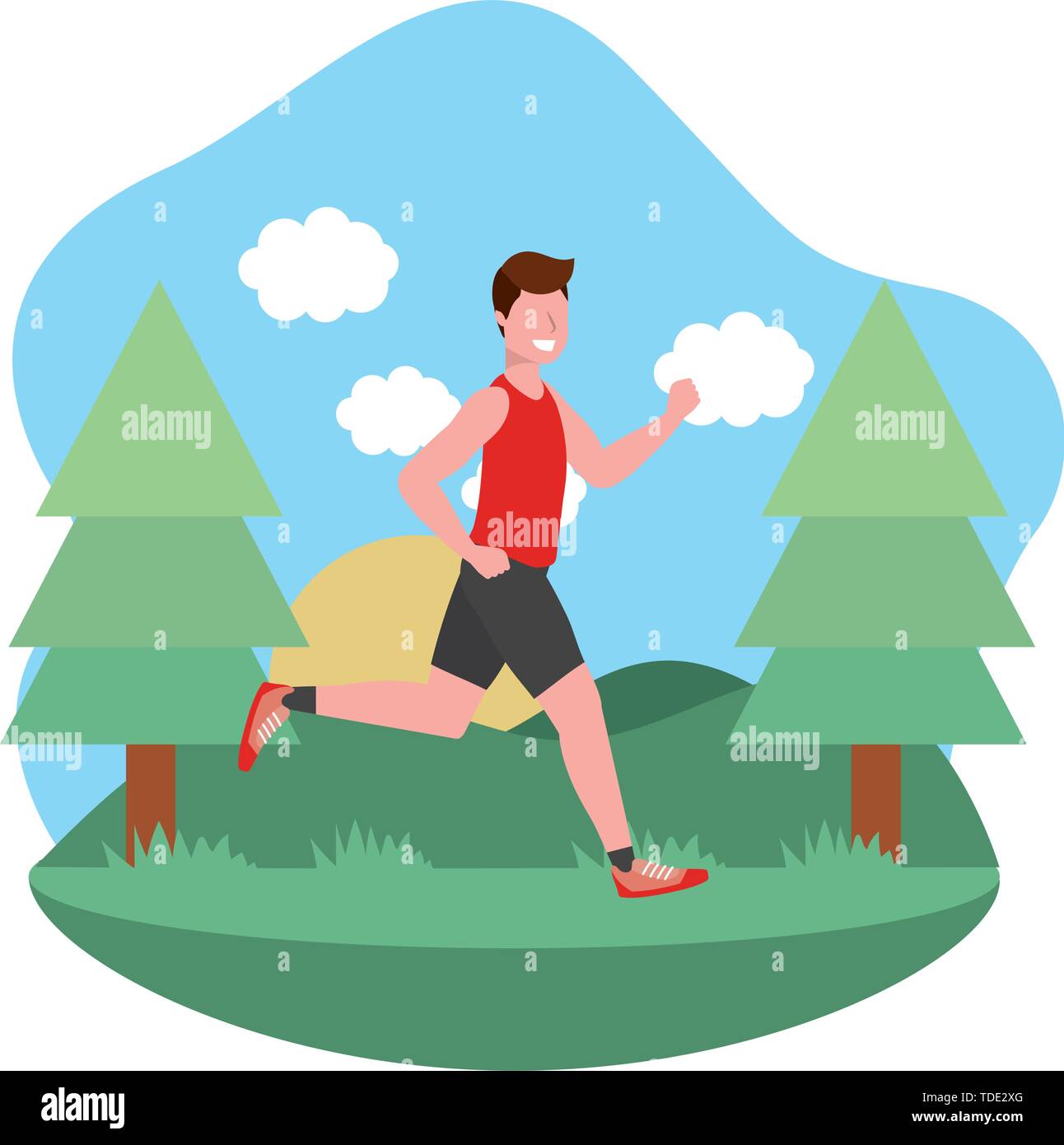 fitness exercise man running workout healthy fit lifestyle outdoor ...