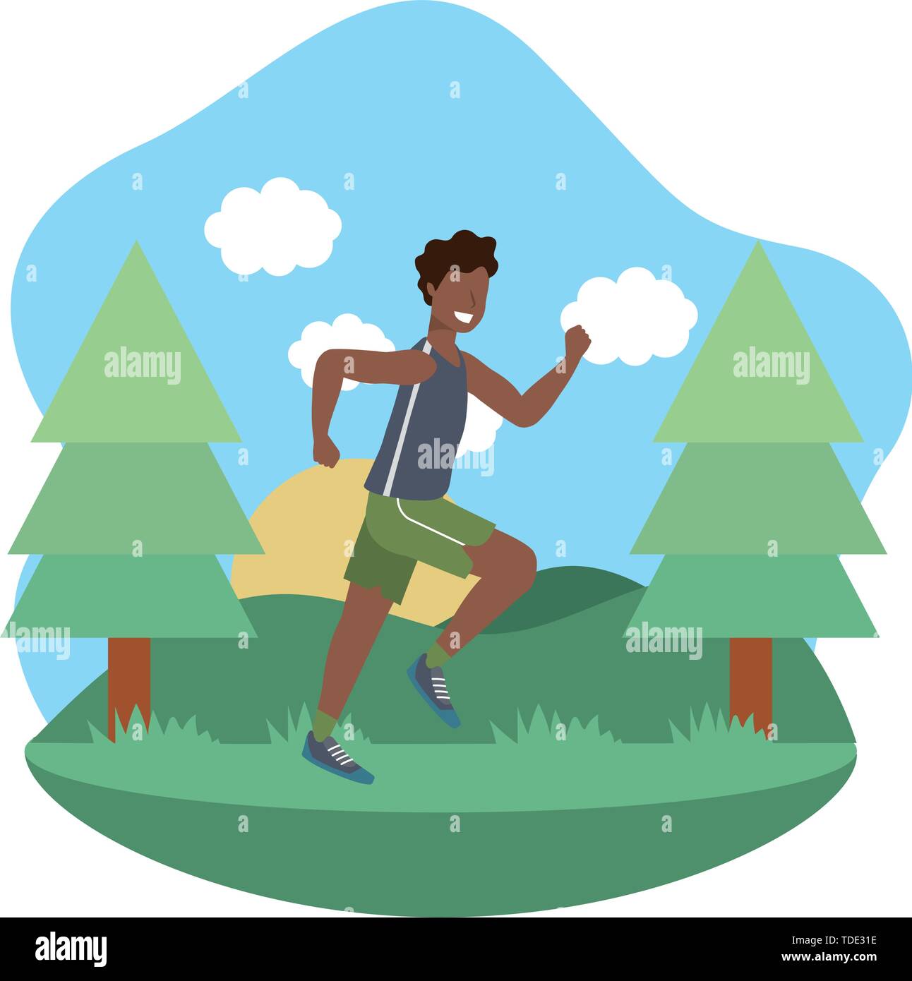 fitness exercise man running workout healthy fit lifestyle outdoor ...