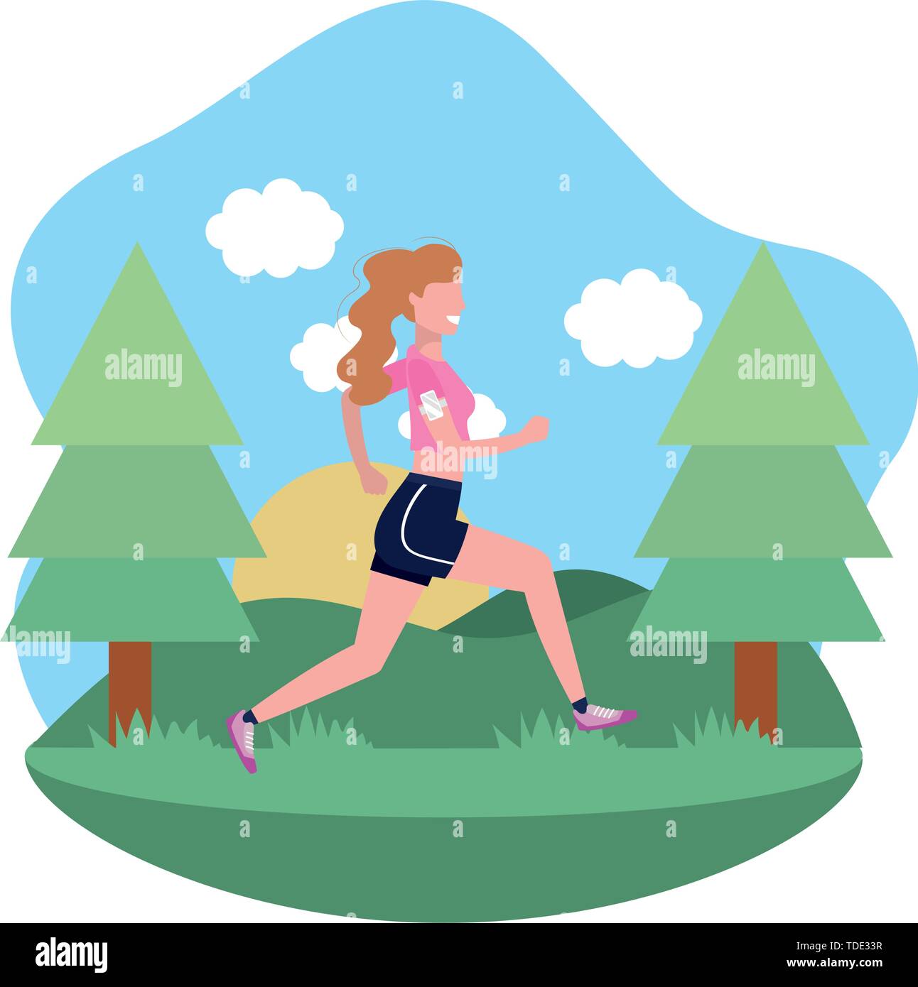fitness exercise woman running workout healthy fit lifestyle outdoor ...
