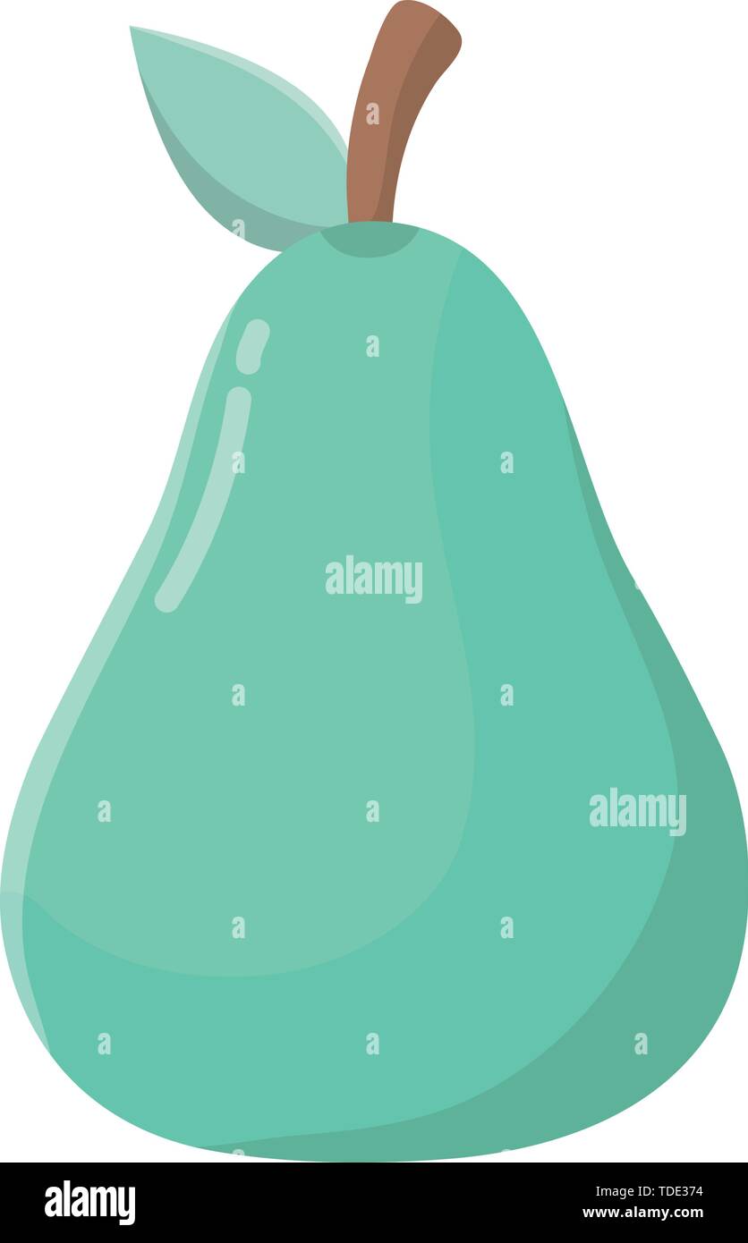 delicious tasty sweet fruit pear cartoon vector illustration graphic ...