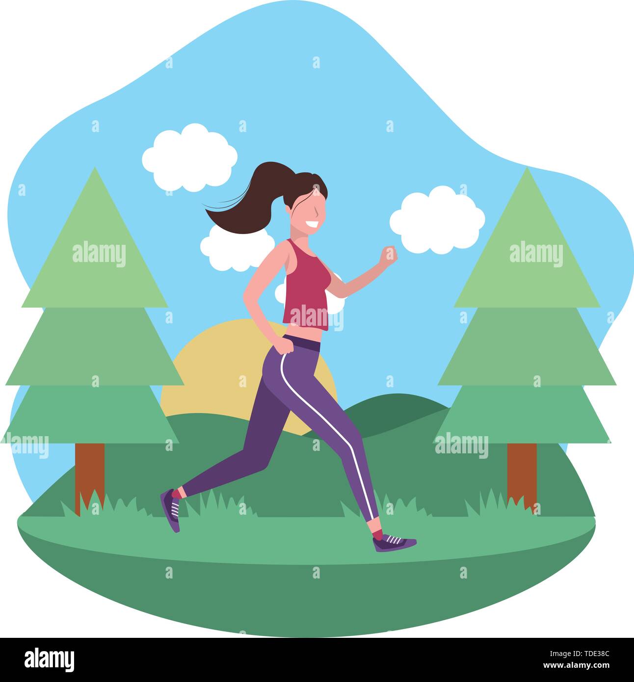 fitness exercise woman running workout healthy fit lifestyle outdoor ...