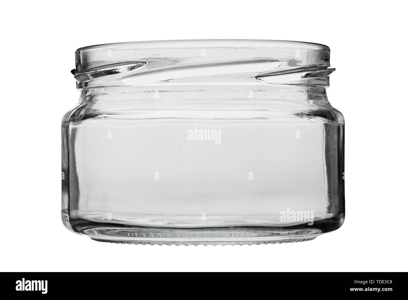 Isolated glass jar on white background. File contains clipping path ...