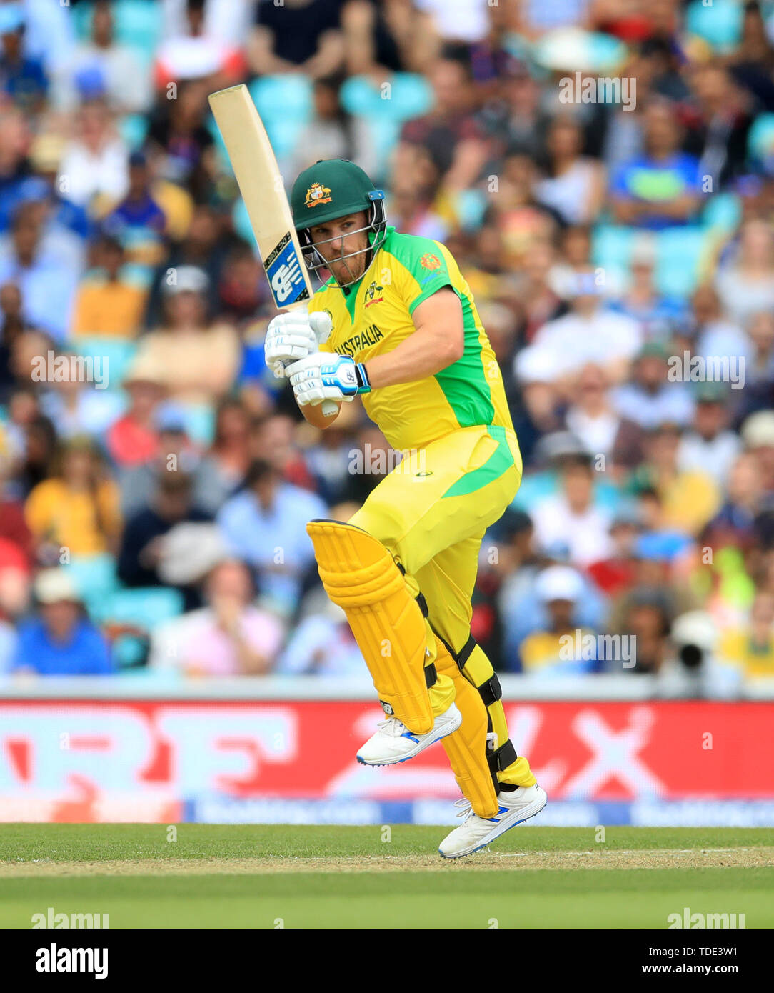Australia's Aaron Finch during the ICC Cricket World Cup group stage ...
